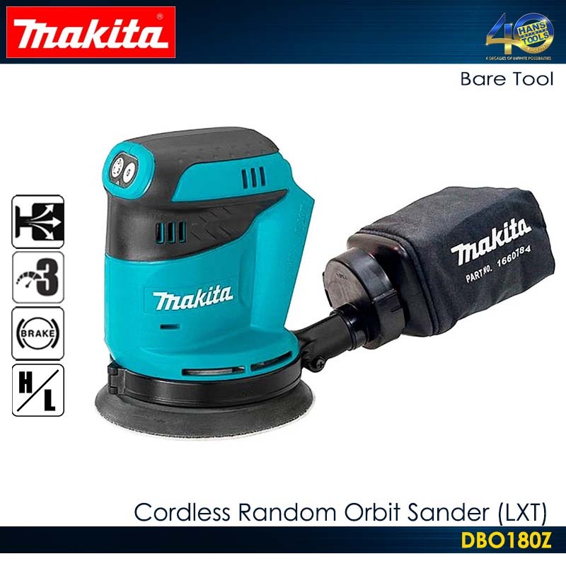 Makita DBO180Z Cordless Random Orbit Sander 18V LXT 125mm (5″) Bare ...