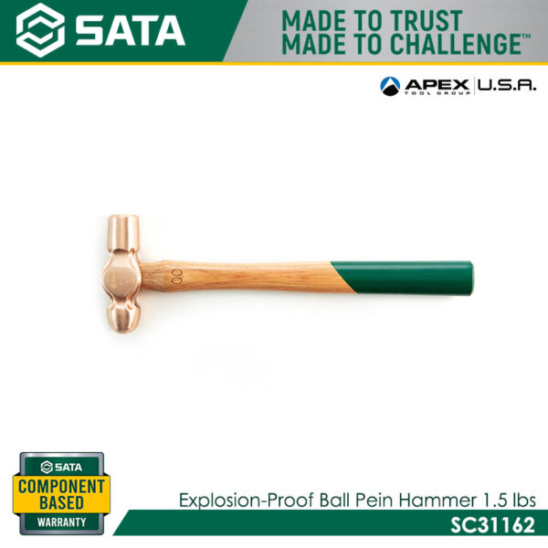 SATA SC31162 Explosion-Proof Ball Pein Hammer 1.5 lbs - HANS INFINITE TOOLS