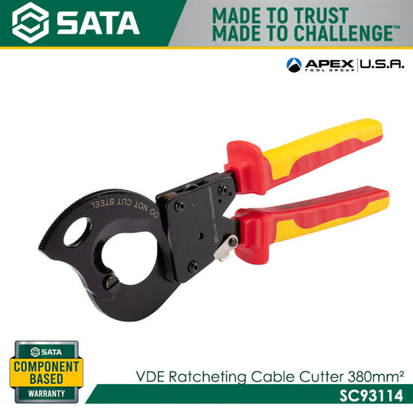 SATA SC93114 VDE Ratcheting Cable Cutter 380mm² - HANS INFINITE TOOLS