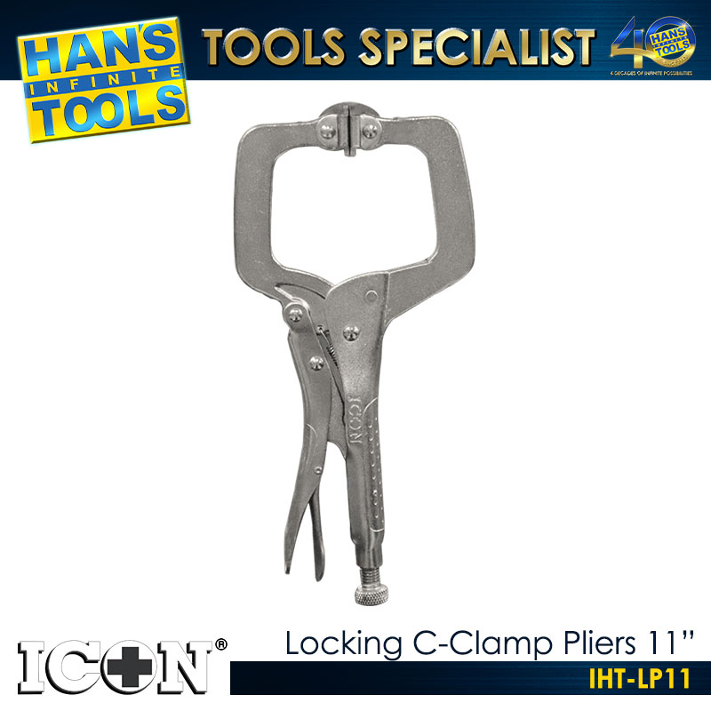 Johnson Elektrik (ICON) IHT-LP11 Locking C-Clamp Plier 11" (3" Jaw ...
