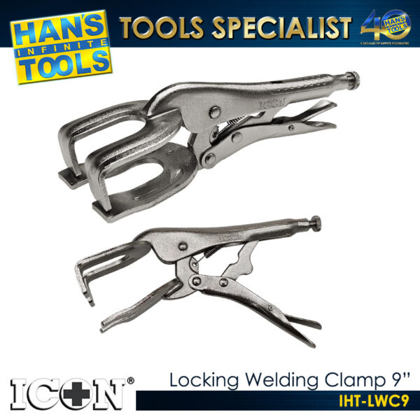 Johnson Elektrik (ICON) IHT-LWC9 Locking Welding Clamp 9" (1-5/8 Jaw ...
